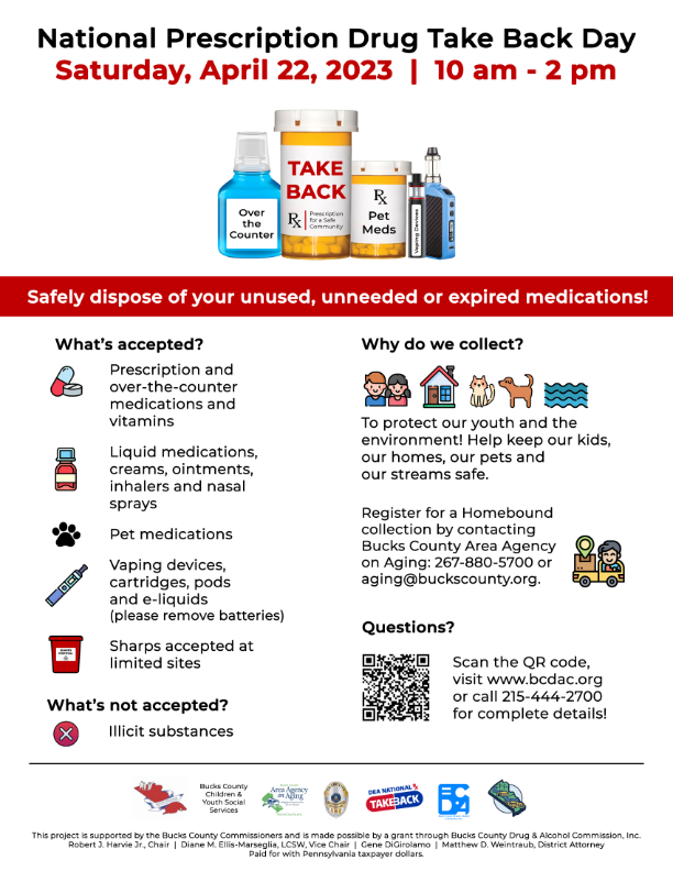 National Prescription Drug Take Back Day - Bucks County Association of ...